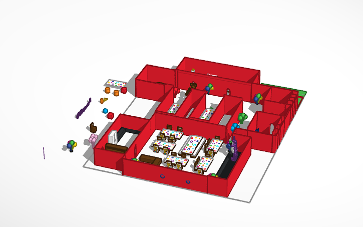 3D design Five nights at freddys restaurant - Tinkercad