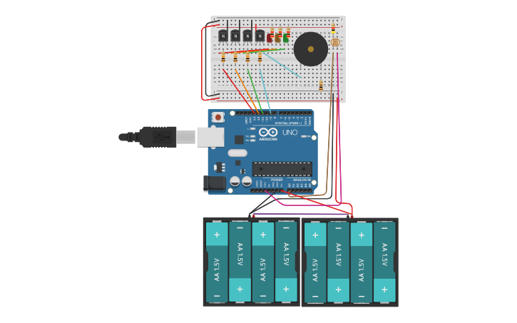 Circuit design Semaforo V4 | Tinkercad