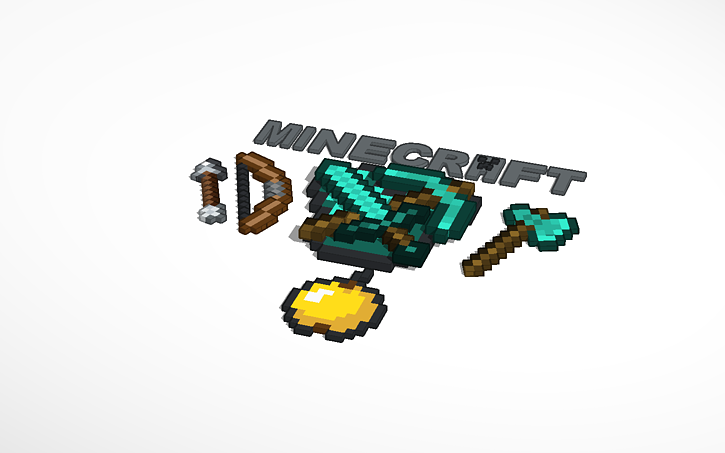 3D design Minecraft Logo - Tinkercad