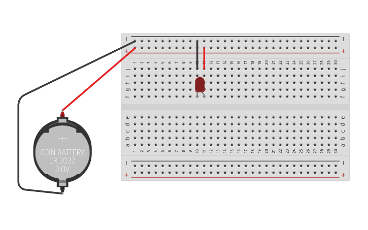 Circuit design LED Básico - Tinkercad