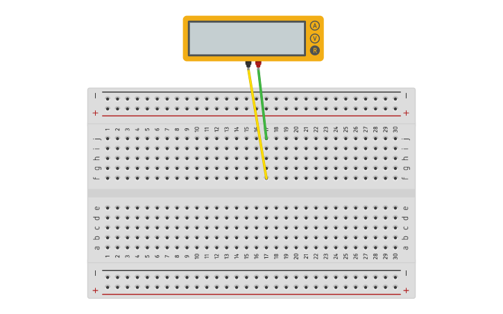 Circuit design Protoboard - Tinkercad