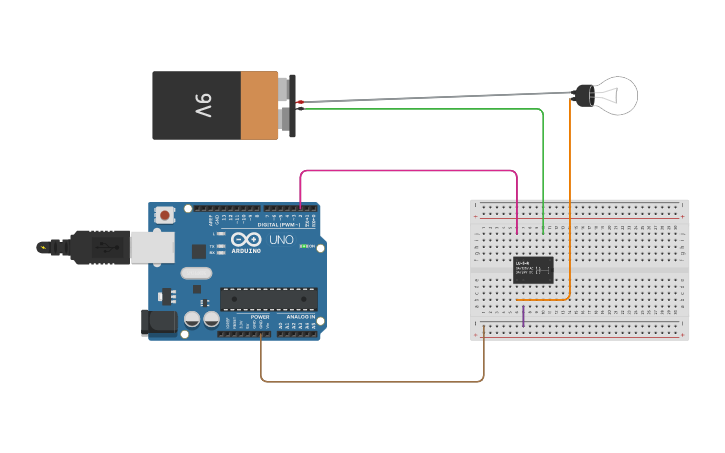 Circuit design Rele | Tinkercad