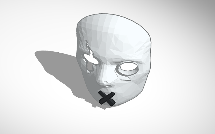 3D design Mute Mask - Tinkercad