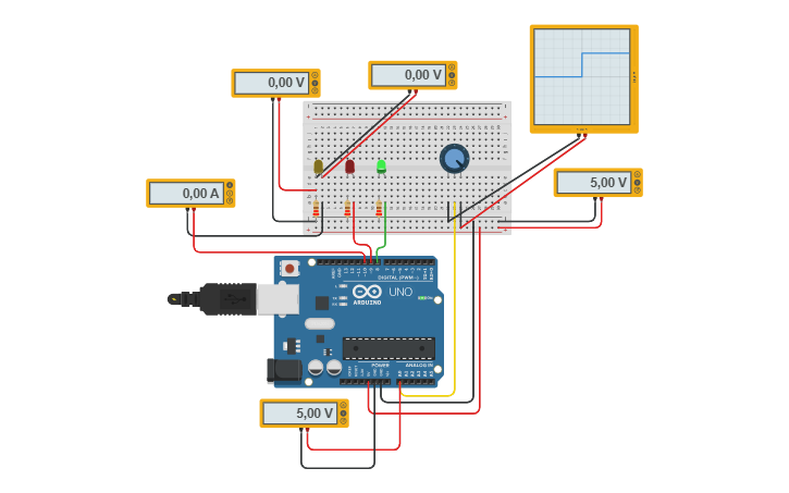 Circuit design potenciómetro 1 - Tinkercad