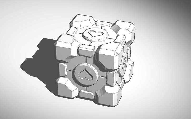 3D design companion cube - Tinkercad