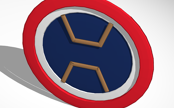 3D design Captain America's shield - Tinkercad