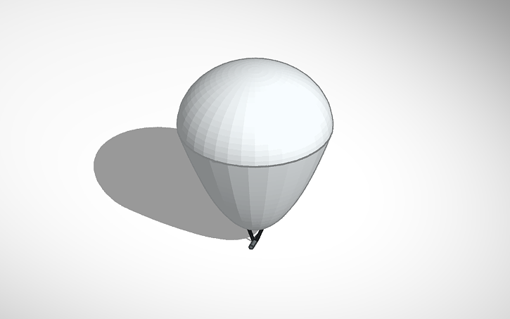 3D design Japanese Fire Balloon - Tinkercad
