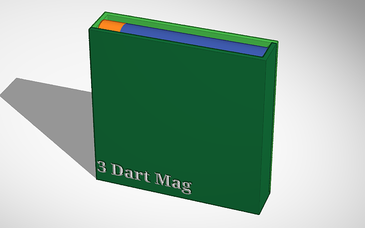 3D design 3 dart nerf mag - Tinkercad
