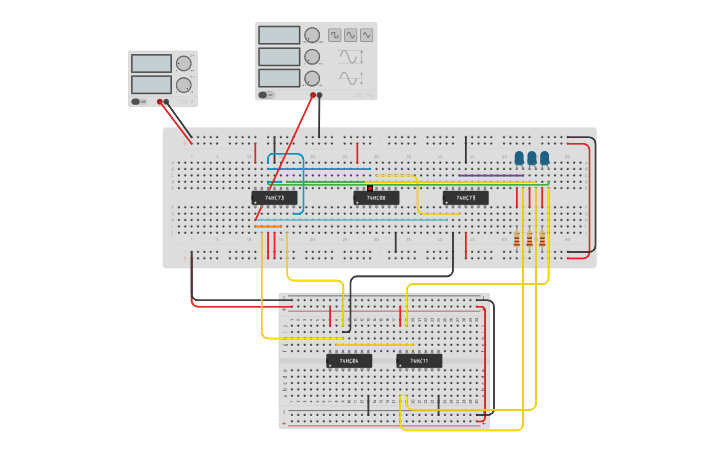 Circuit Design 3 Bit Synchronous Counter With Range Of 0 6 Tinkercad