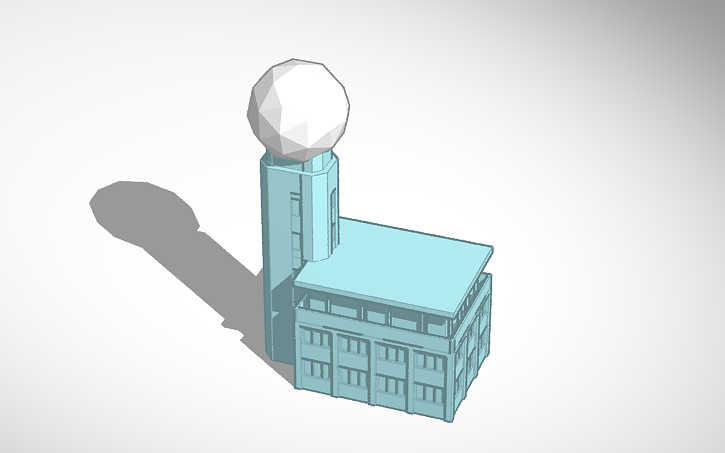 3D design ATC tower(2b) - Tinkercad