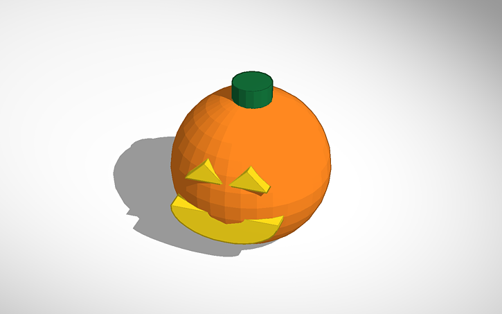 3D design jack-o-lantern - Tinkercad