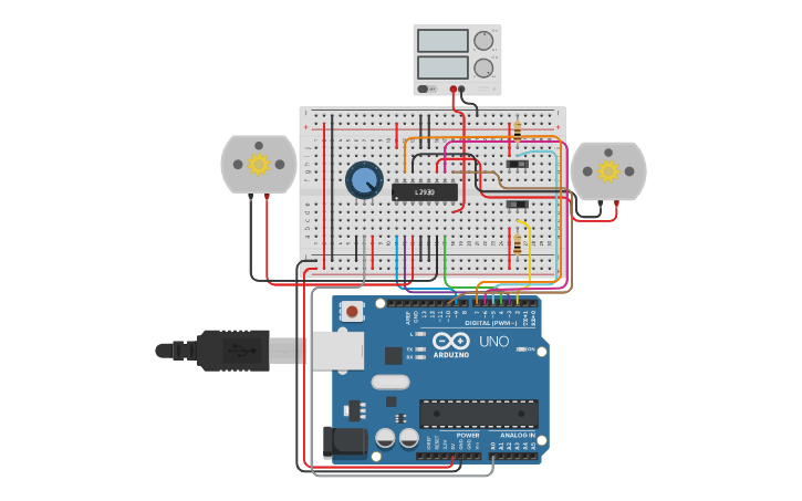 Circuit design Prova – Questão 4 | Tinkercad