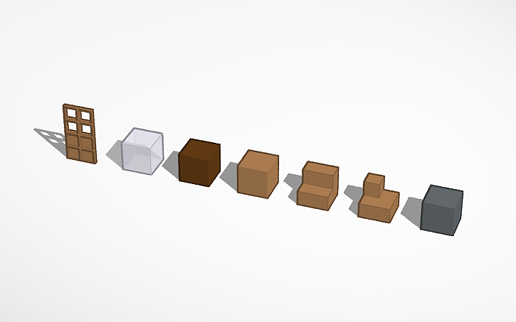 3D design MINECRAFT BLOCK - Tinkercad