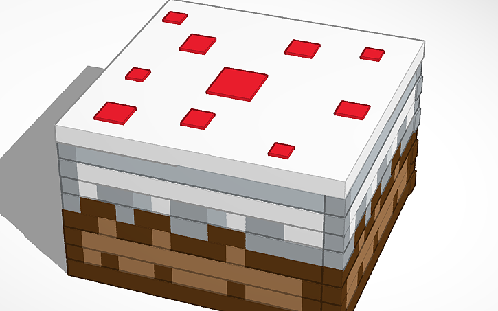 3D design minecraft cake | Tinkercad