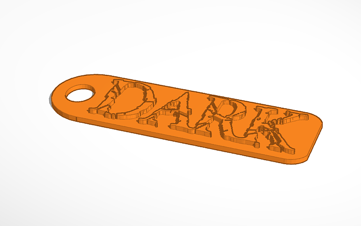 3D design Dark logo keychain | Tinkercad
