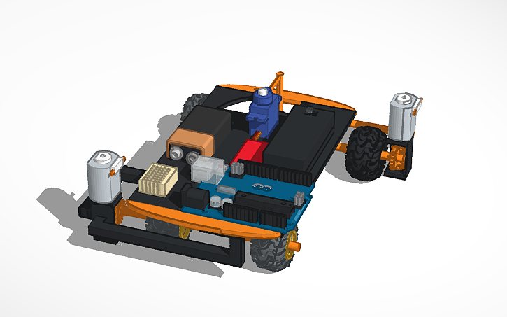 3D design Arduino Car - Tinkercad