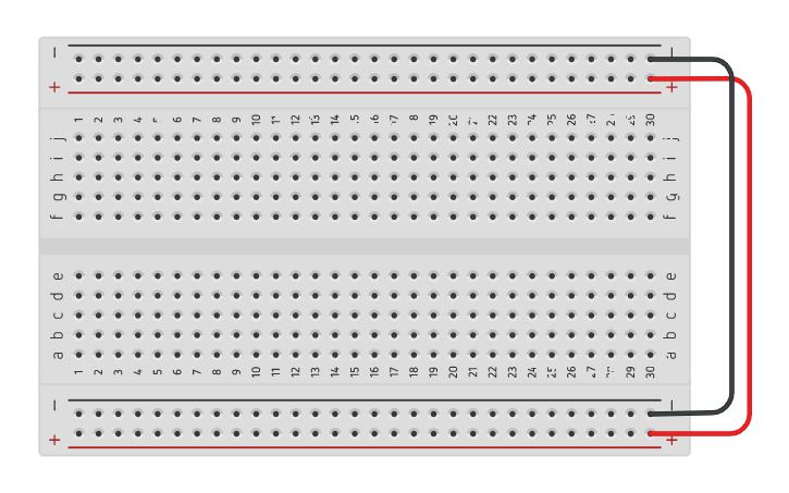 Circuit design Protoboard - Tinkercad