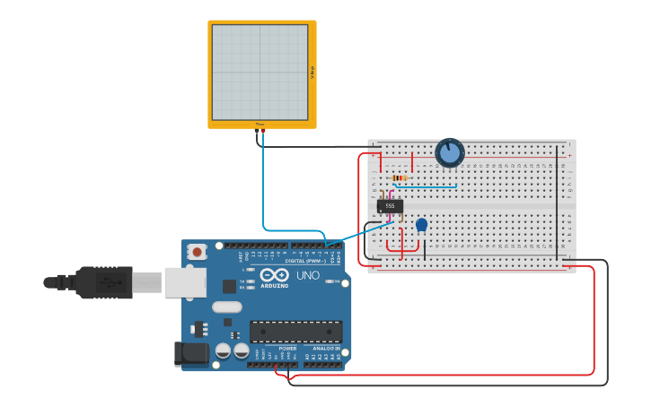 Circuit design analog-digital-conversion - Tinkercad