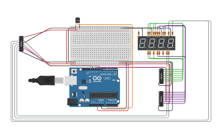 Circuit Design Copy Of Датчик температуры Tinkercad