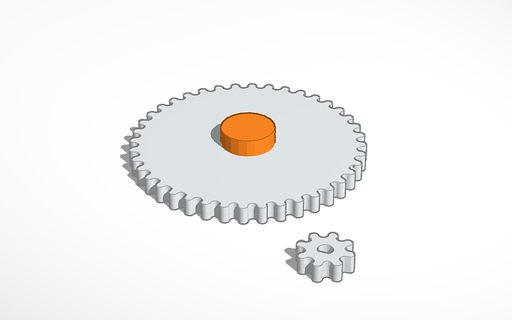 3D design main gear - sound structures - Tinkercad