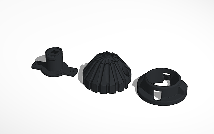 3D design "jet" beyblade driver - Tinkercad