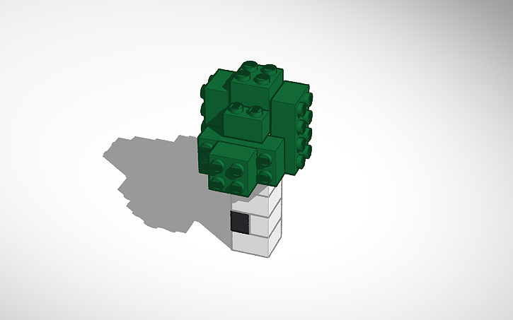 3D design Minecraft Lego Birch Tree - Tinkercad