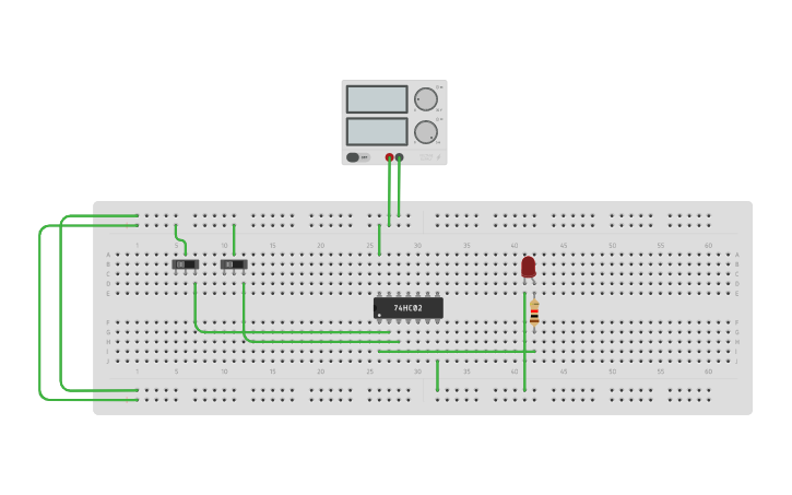 Circuit Design Nor Gate Tinkercad
