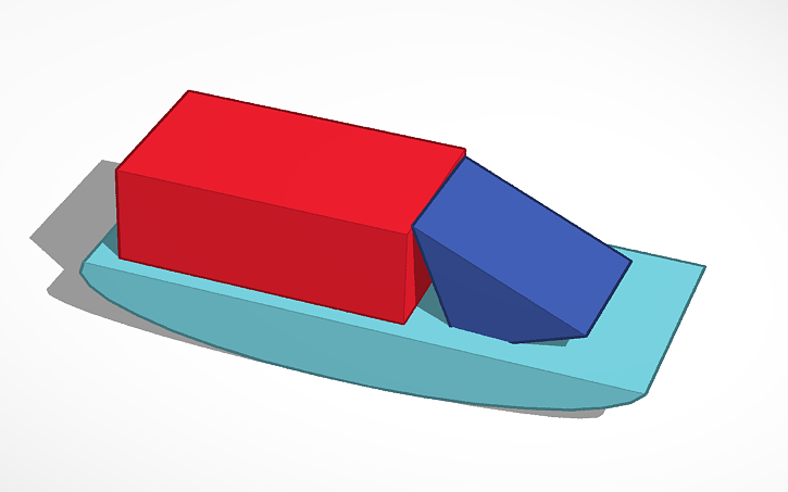 3D design boat DDT2B - Tinkercad