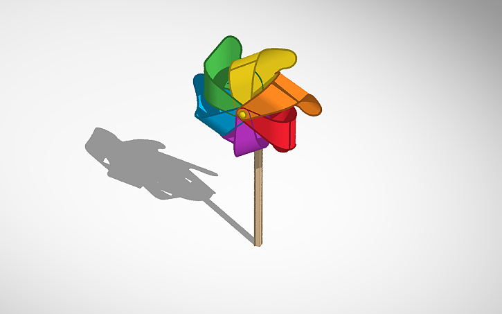 3D design Copy of Pinwheel - Tinkercad