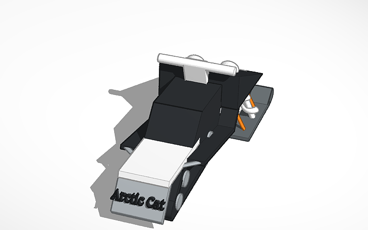 3D design snowmobile - Tinkercad
