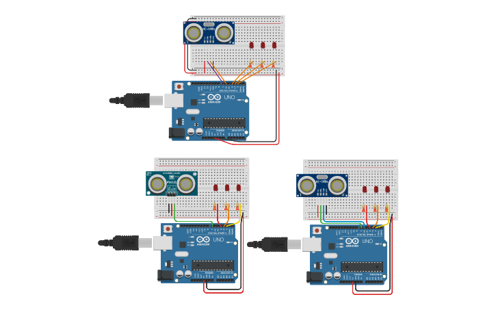 Circuit design Ultrasonic Distance Sensor | Tinkercad