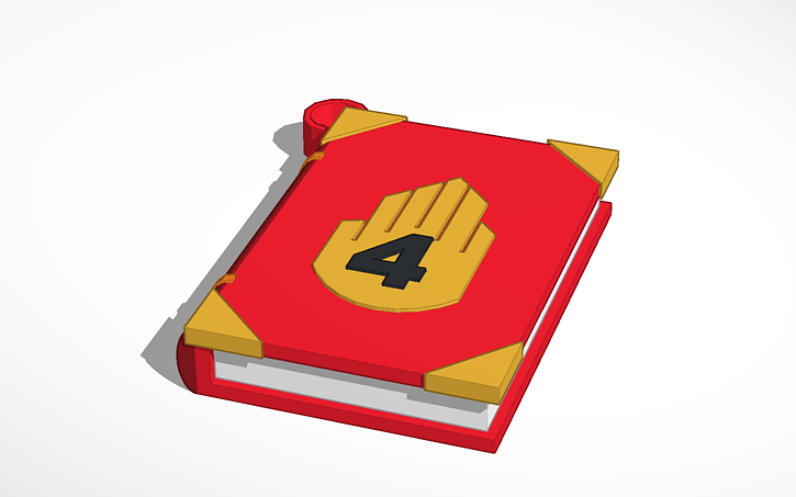 3d Design Gravity Falls Journal 4 With Keychain Necklace Loop
