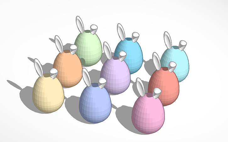 3D design Easter Eggs - Tinkercad