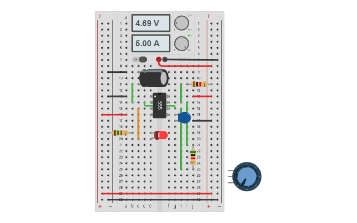 Circuit Design Blinking Led Tinkercad