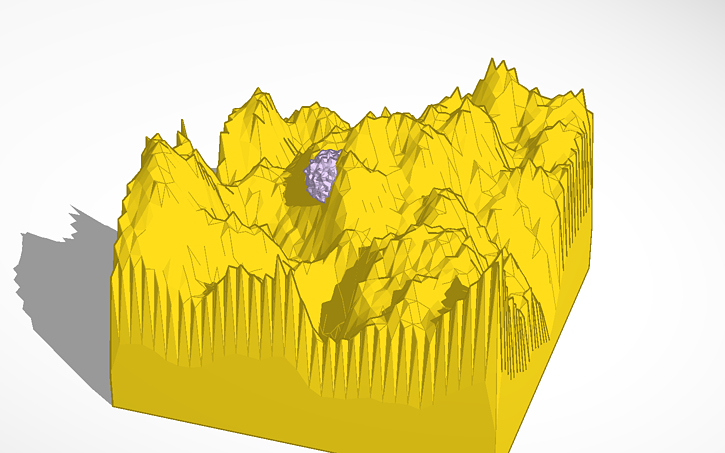 3D design mountain - Tinkercad