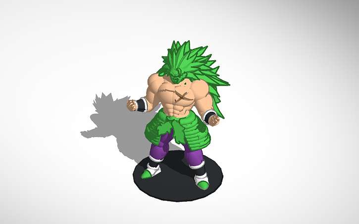 3D design Broly 2019 ssj 3 legendario - Tinkercad