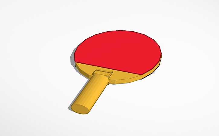 3D design PALETA DE PING PONG - Tinkercad