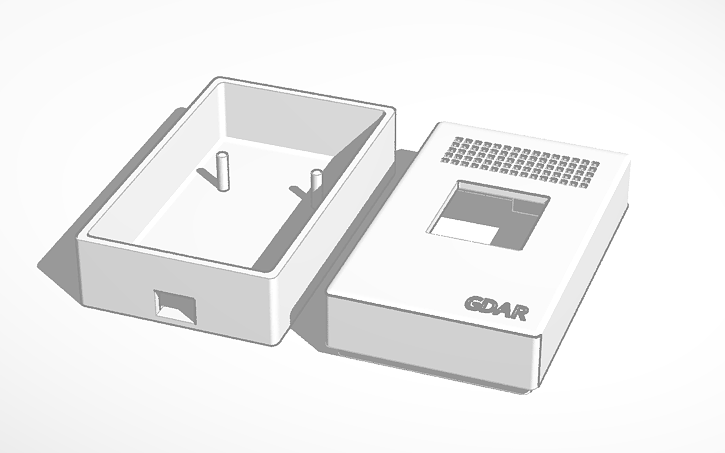 3D design ESP32 + PIR + DHT22 + Box (2) - Tinkercad