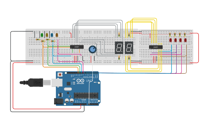 Circuit design Thomas 8 bit pain - Tinkercad