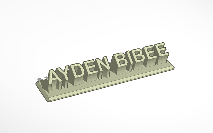 3D design Name Plate made in fusion 360! | Tinkercad