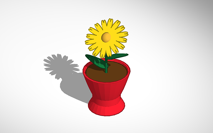 3D design sunflower - Tinkercad