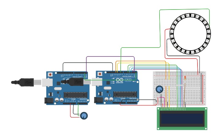 Circuit design serial communication | Tinkercad