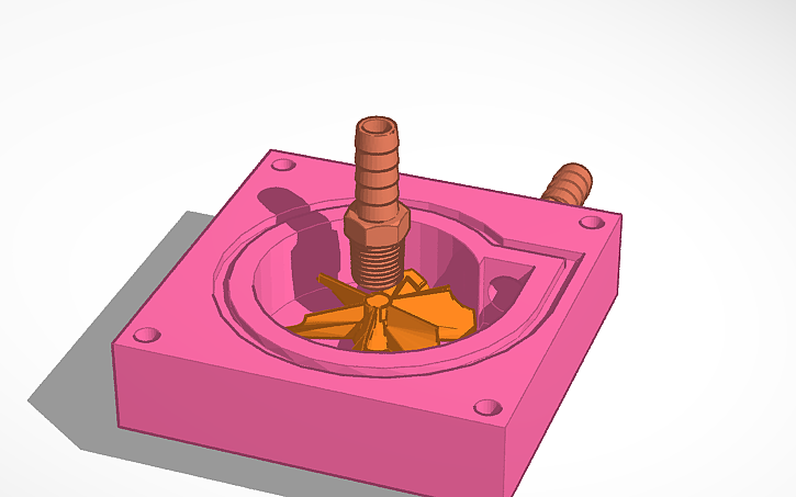 3D design Rough Final Water Pump Assembly | Tinkercad