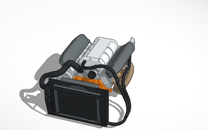 3D design Supercharged V8 HEMI 456 (WIP) - Tinkercad