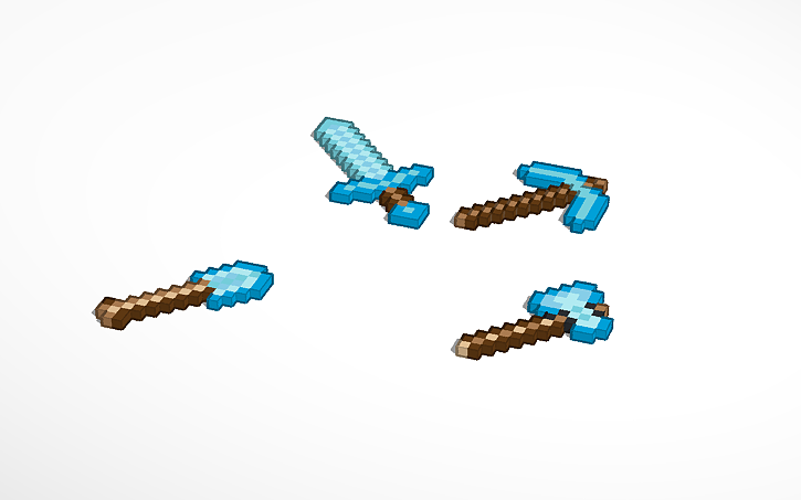 3D design minecraft diamond | Tinkercad