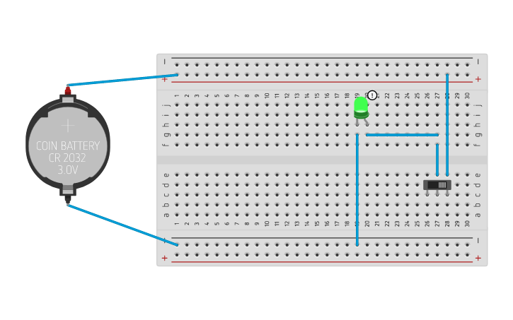 Circuit design LED control by switch | Tinkercad