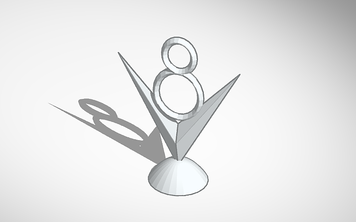 3D design V8 EMBLEM - Tinkercad