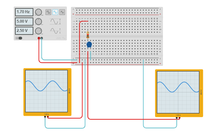 Circuit Design Filtro Pasa Bajas Tinkercad