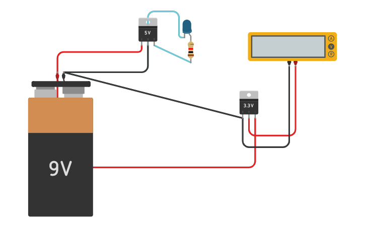 Circuit design Voltage Regulator - Tinkercad