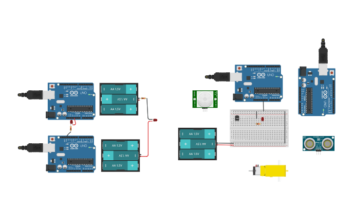 Circuit design Common GND - Tinkercad